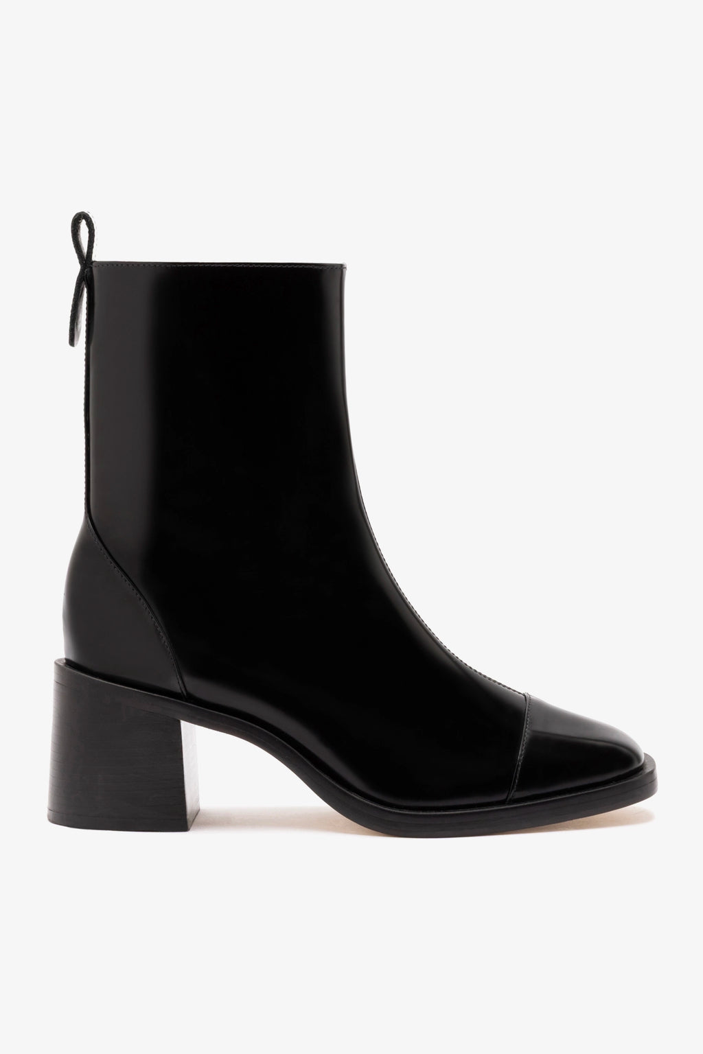 Mini Ricky Boot In Black Box Leather – Larroude