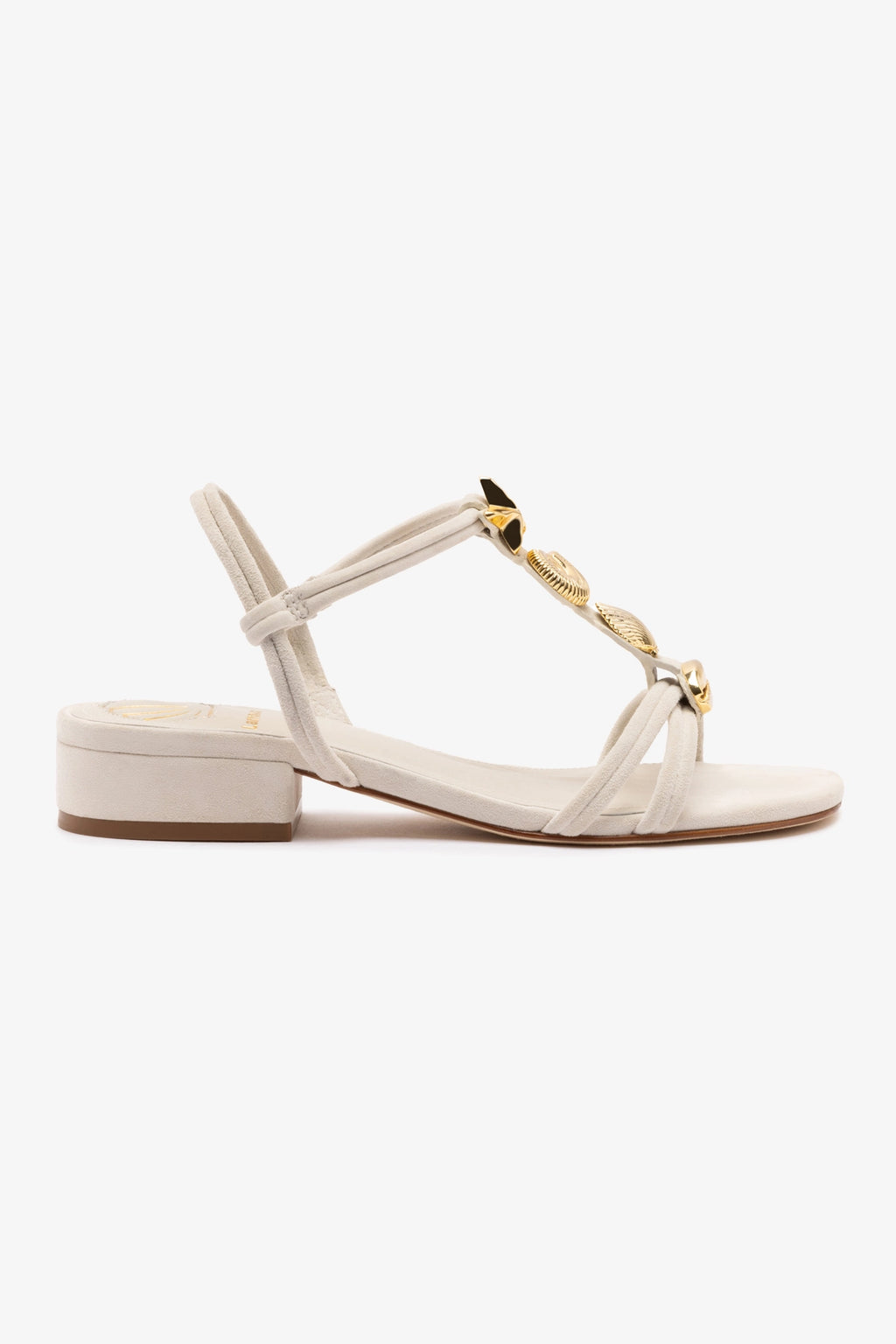 Shelly Flat Sandal In Mushroom Grey Suede – Larroude