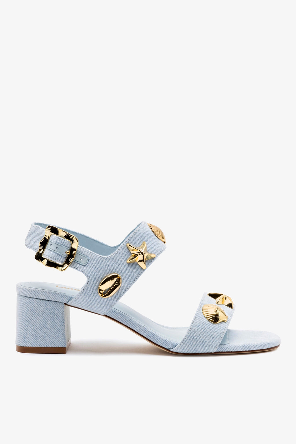 Madison Block In Maya Denim - Sandals - Larroudé – Larroude
