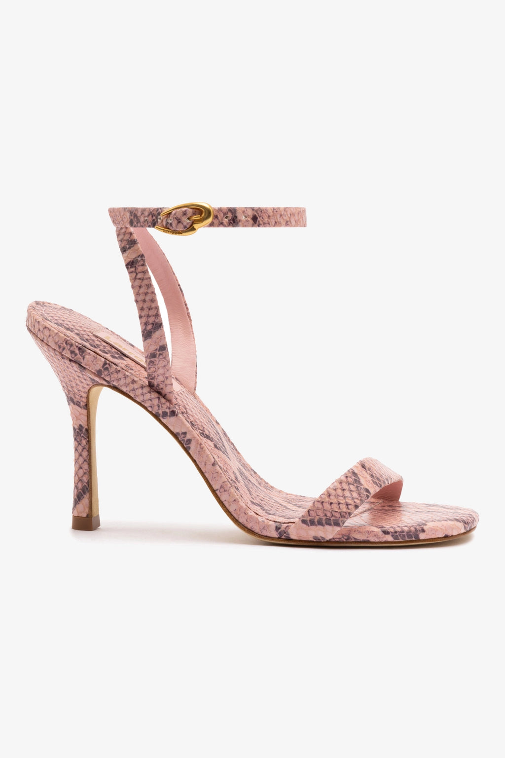 Veronina Sandal In Tulip Python Embossed Leather – Larroude