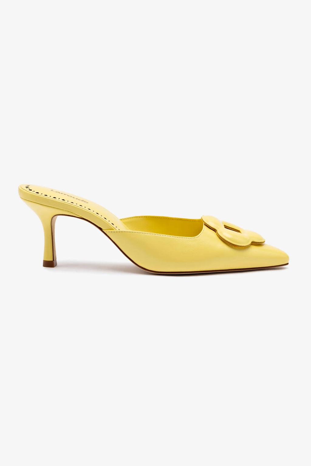 Flora Pump In Lemonade Leather - Pumps - Larroudé – Larroude