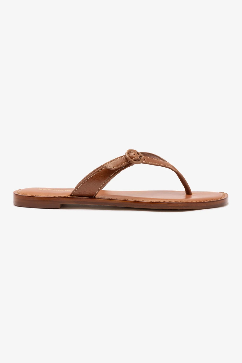 Mary Kate Flat Sandal In Caramel Leather – Larroude