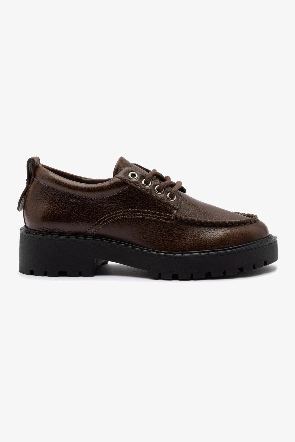 London Lace Up Loafer In Brown Leather – Larroude