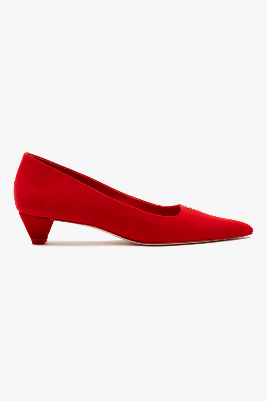 Ruth Pump In Scarlet Suede – Larroude