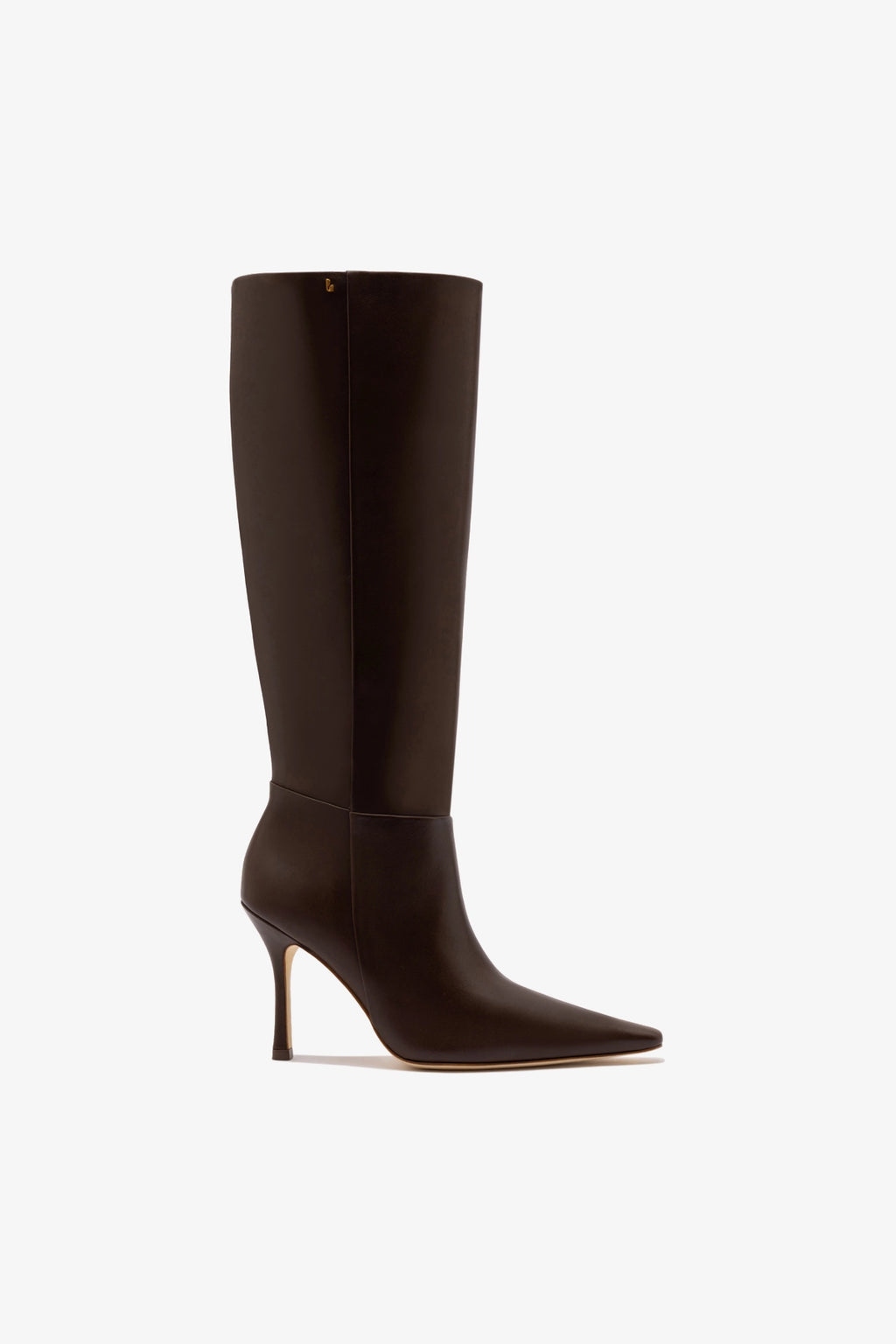 Carine Boot In Brown Leather - Boots - Larroudé – Larroude